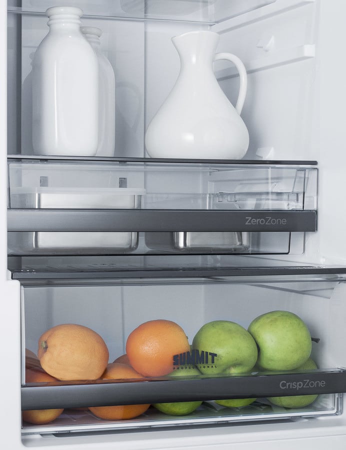 Summit FFBF249SS 24 Inch Counter Depth Bottom Freezer Refrigerator with ...