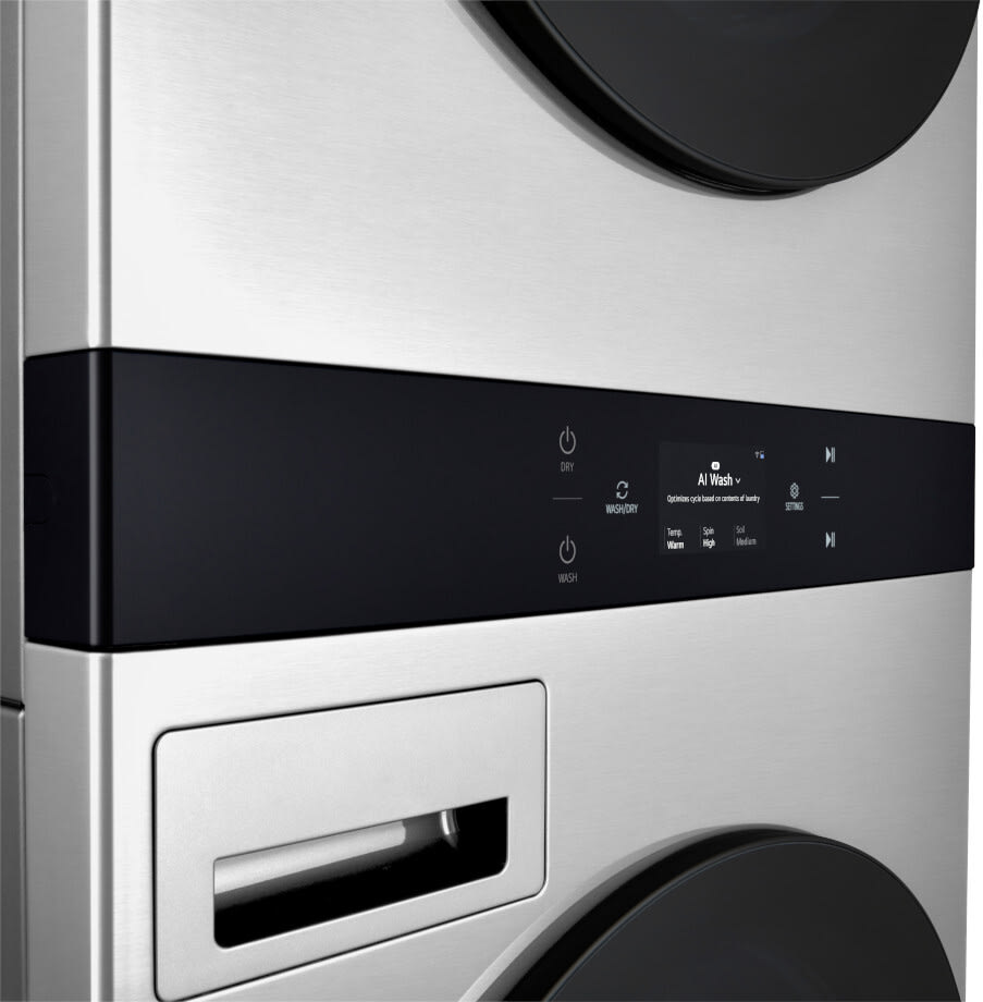 LG SWWE50N3 27 Inch Smart Electric WashTower with 5.0 cu.ft. Washer, 7. ...