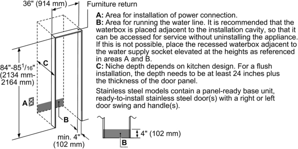 Thermador T36IT903NP 36 Inch Panel Ready Built-In French Door Smart ...
