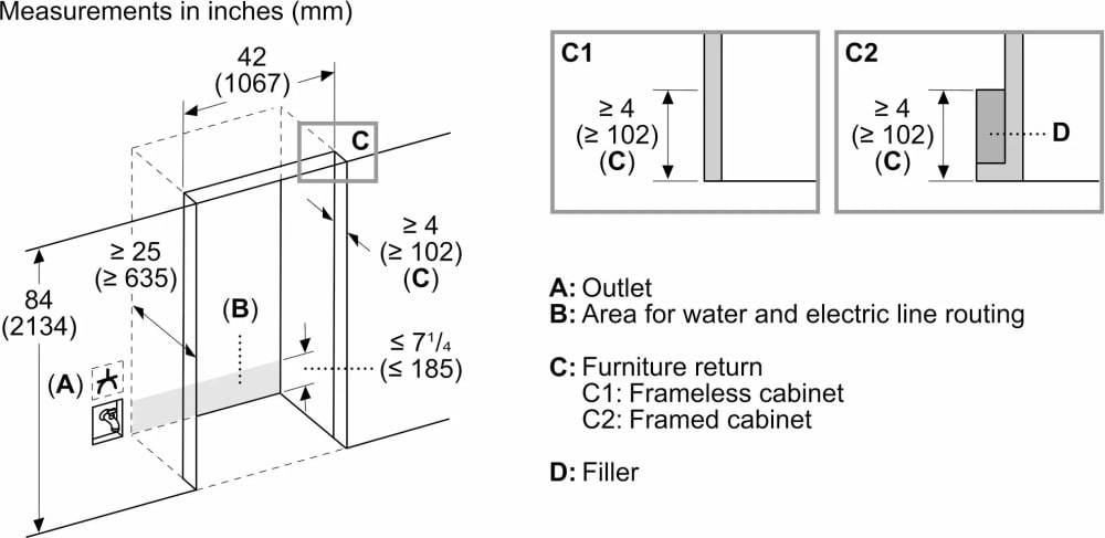 Thermador T42IT100NP 42 Inch Panel Ready Built-In 4-Door French Door ...