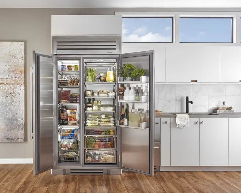 True Residential TR48SBSSSC 48 Inch Built-In Side by Side Refrigerator ...