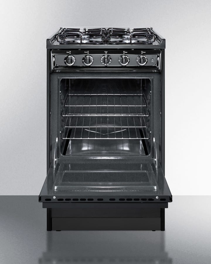 Summit TTM1107CRS 20 Inch Slide-In Gas Range with 4 Sealed Burners, 2. ...