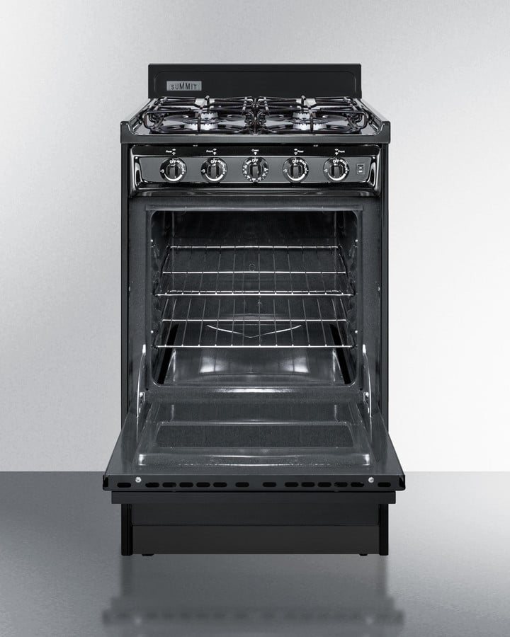 Summit TTM1107CS 20 Inch Freestanding Gas Range with 4 Sealed Burners ...