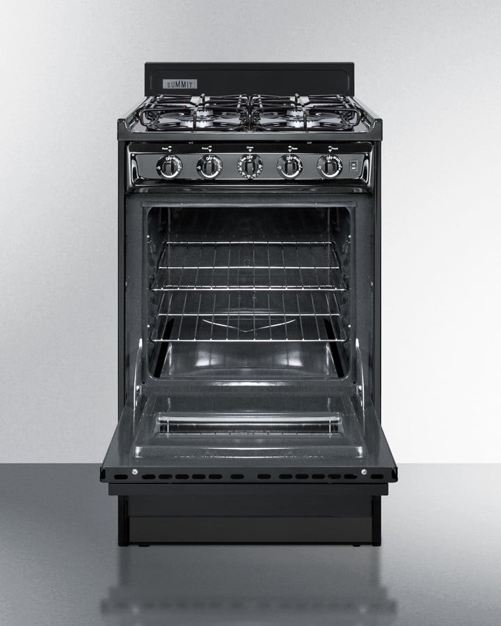 Summit TTM1107CSW 20 Inch Freestanding Gas Range with 4 Sealed Burners ...