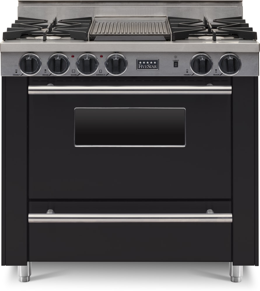 FiveStar TTN3127W 36 Inch Freestanding Gas Range with 4 Open Burners, 3 ...