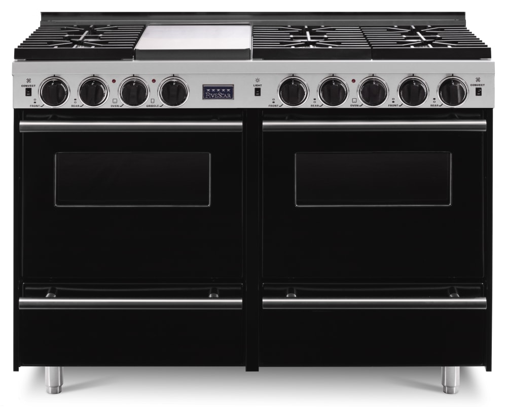FiveStar TPN5327W 48 Inch Freestanding Gas Range with 6 Open Burners ...