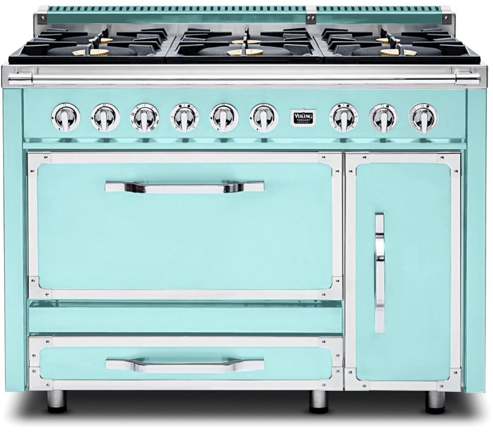 Viking TVDR4816BBW 48 Inch Freestanding Dual Fuel Range with 6 Sealed ...