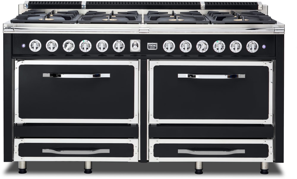 Viking TVDR6608BGB 66 Inch Dual Fuel Range with Eight High-Performance ...