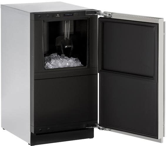 U-Line U3018CLRS40C 18 Inch Built-In Clear Ice Machine with 55 Lbs. Ice ...