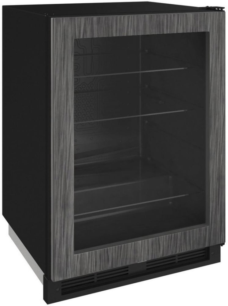 U-Line U1224RGLINT00A 24 Inch Built-In Compact Glass Door Refrigerator ...