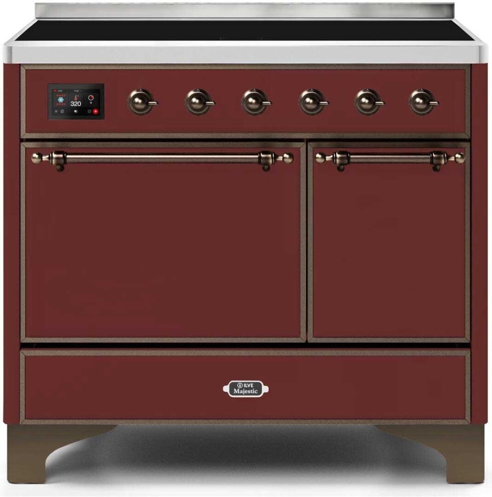 Ilve UMDI10QNS3BUB 40 Inch Freestanding Electric Induction Range with 6 ...
