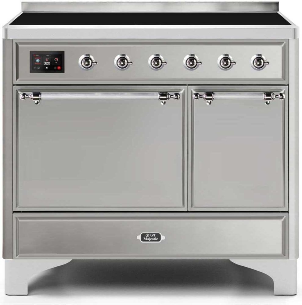 Ilve UMDI10QNS3SSC 40 Inch Freestanding Electric Induction Range with 6 ...