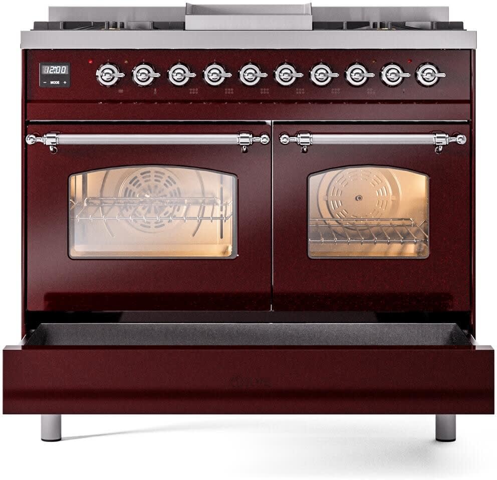 Ilve UPD40FNMPBUC 40 Inch Freestanding Dual Fuel Range with 6 Sealed ...