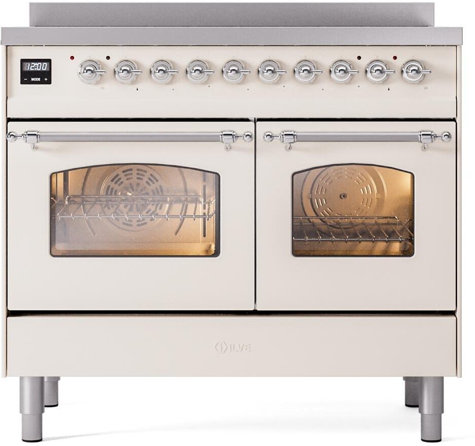 Ilve UPDI406NMPAWC 40 Inch Freestanding Induction Range with 6 Elements ...