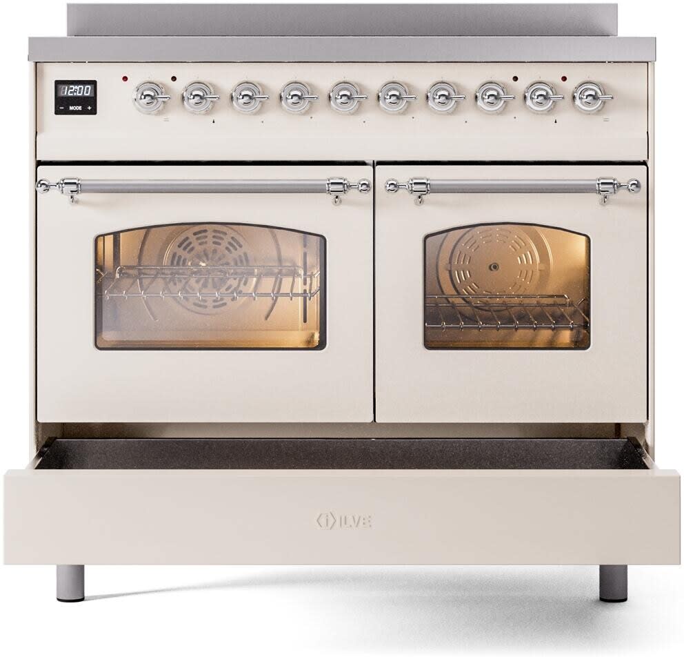 Ilve UPDI406NMPAWC 40 Inch Freestanding Induction Range with 6 Elements ...