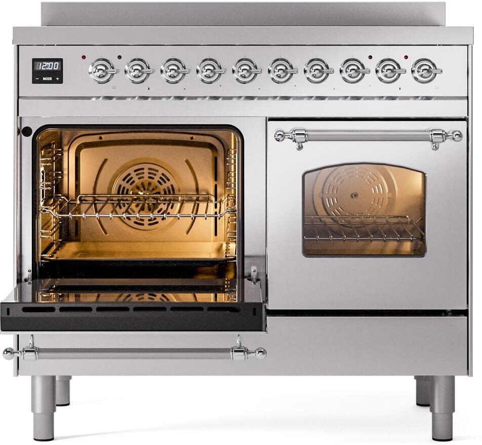 Ilve UPDI406NMPSSC 40 Inch Freestanding Induction Range with 6 Elements ...