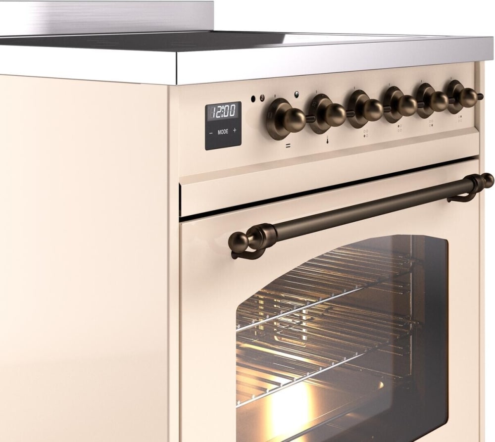 Ilve UPI304NMPAWB 30 Inch Freestanding Induction Range with 4 Elements ...