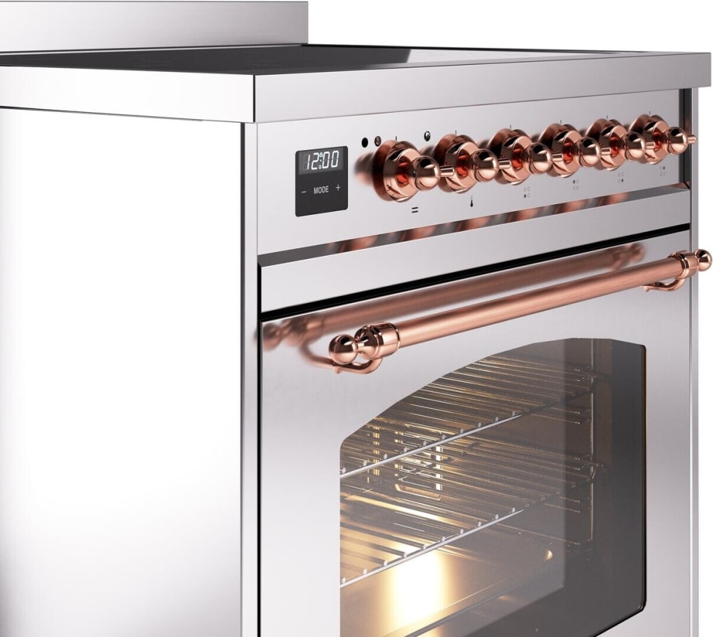 Ilve UPI304NMPSSP 30 Inch Freestanding Induction Range with 4 Elements ...
