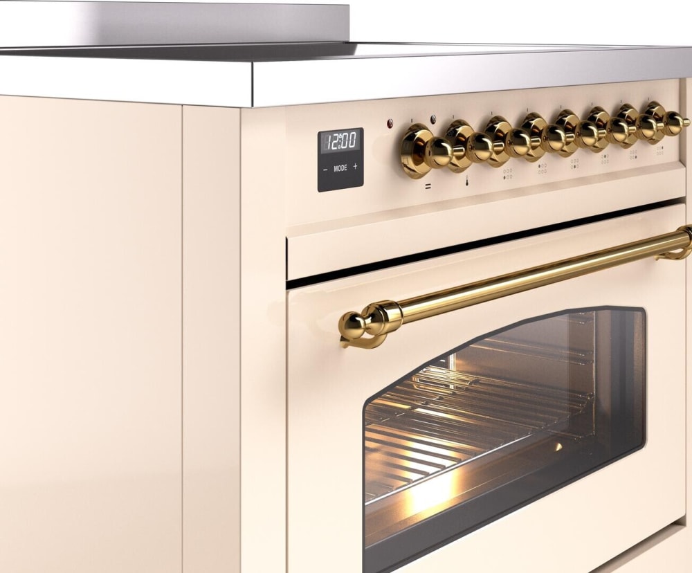 Ilve UPI366NMPAWG 36 Inch Freestanding Induction Range with 6 Elements ...
