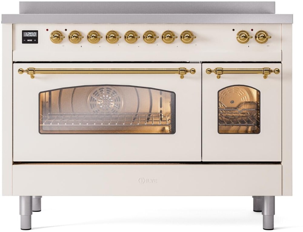 Ilve UPI486NMPAWG 48 Inch Freestanding Induction Range with 6 Elements ...