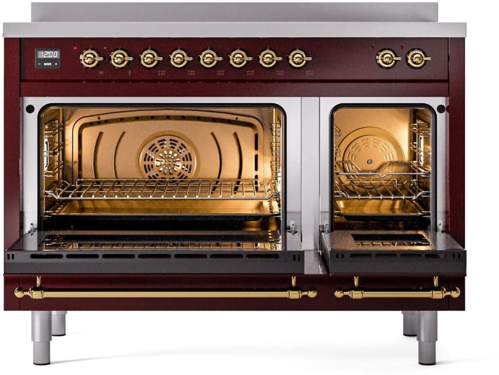 Ilve UPI486NMPBUG 48 Inch Freestanding Induction Range with 6 Elements ...
