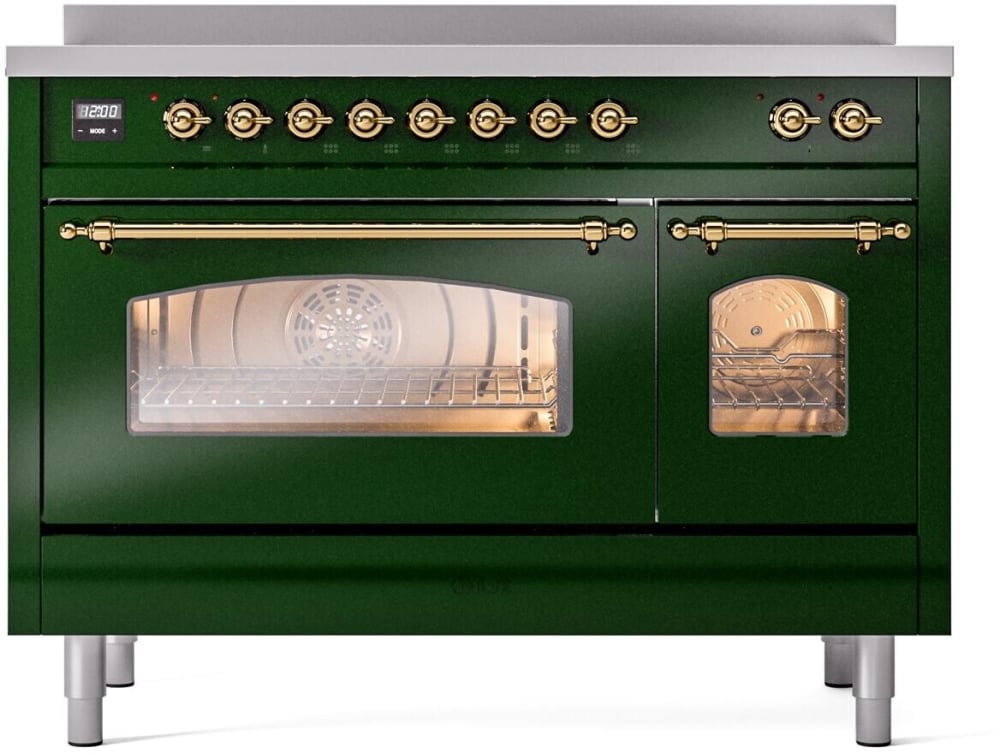 Ilve UPI486NMPEGG 48 Inch Freestanding Induction Range with 6 Elements ...