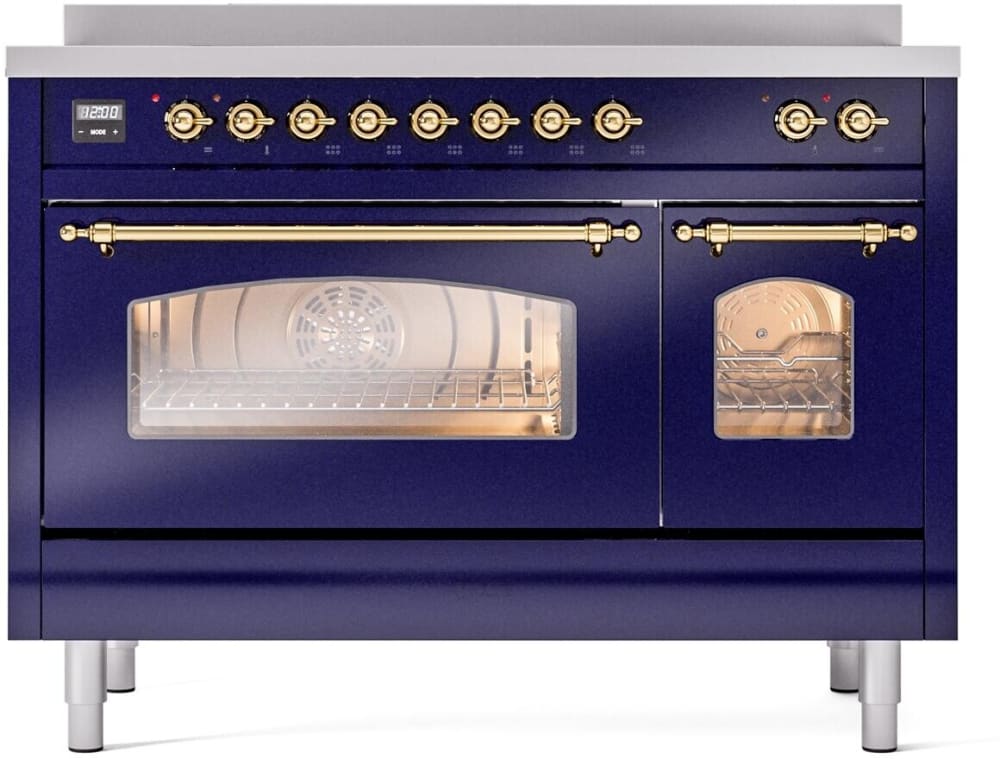 Ilve UPI486NMPMBG 48 Inch Freestanding Induction Range with 6 Elements ...