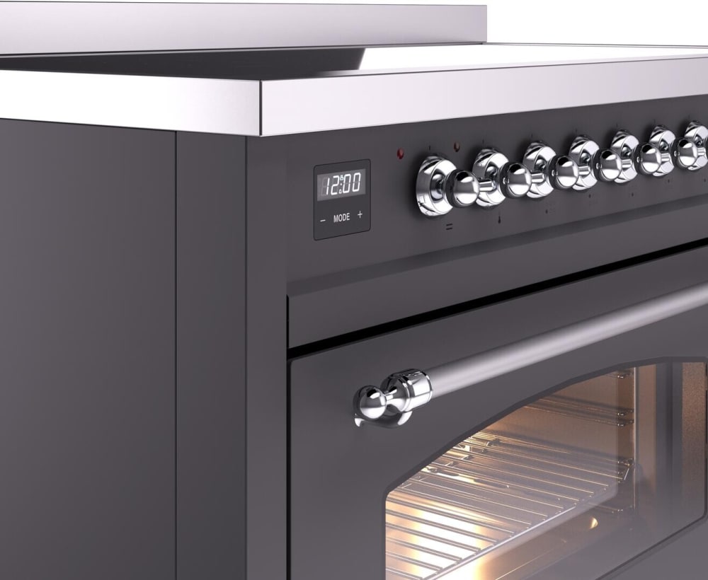 Ilve UPI486NMPMGC 48 Inch Freestanding Induction Range with 6 Elements ...