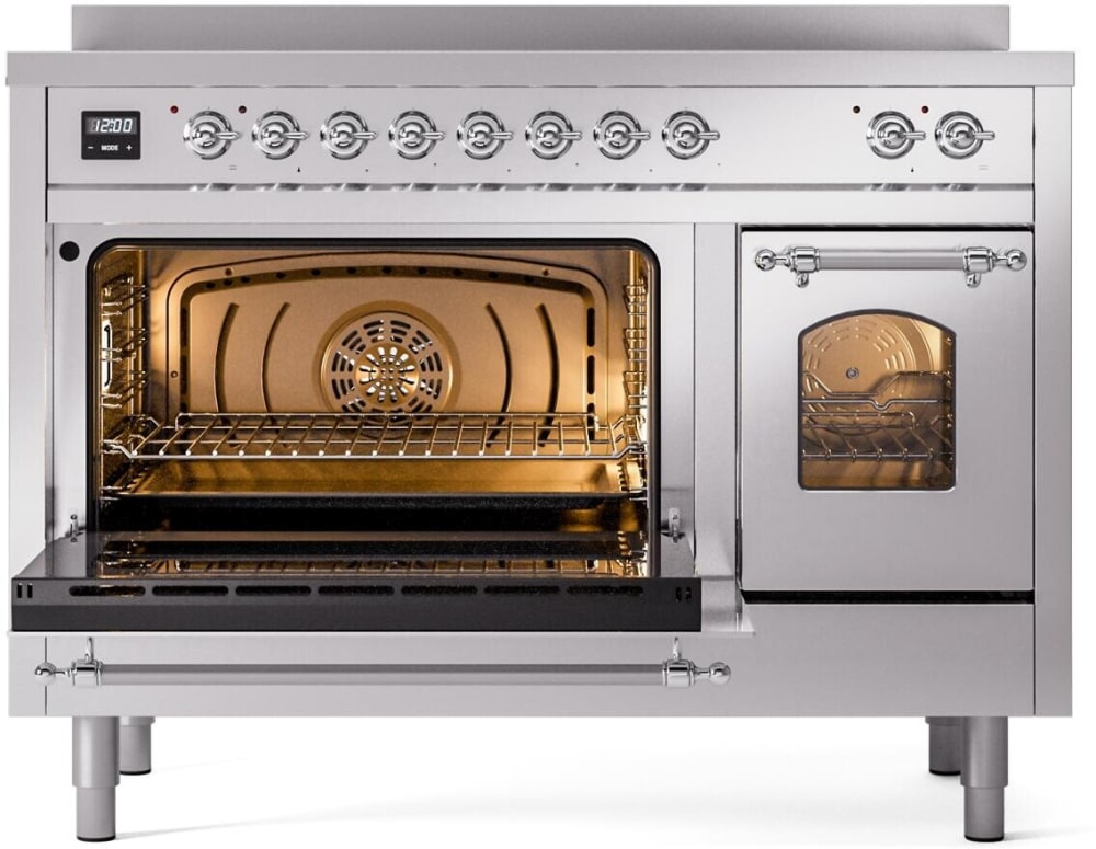 Ilve UPI486NMPSSC 48 Inch Freestanding Induction Range with 6 Elements ...