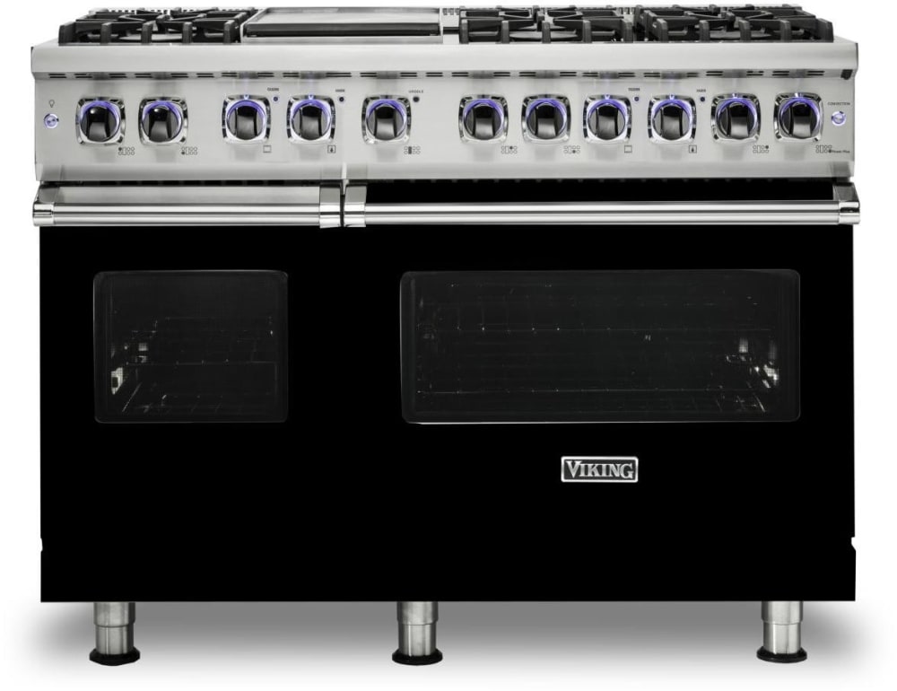 Viking VDR74826GBKLP 48 Inch Freestanding Professional Dual Fuel Range ...