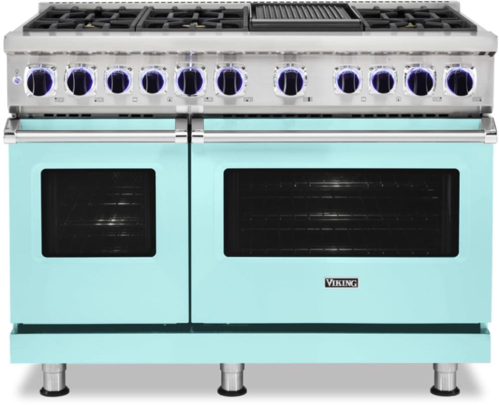 Viking VDR74826GBWLP 48 Inch Freestanding Dual Fuel Range with 6 Sealed ...