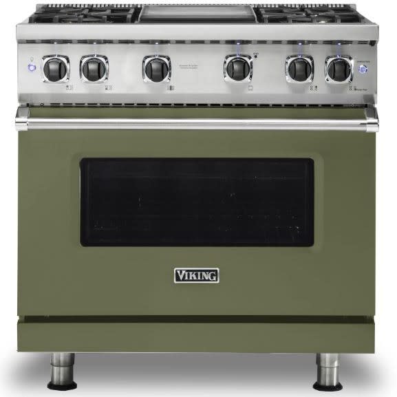 Viking VGR5364GCY 36 Inch Freestanding Professional Gas Range with 4 ...