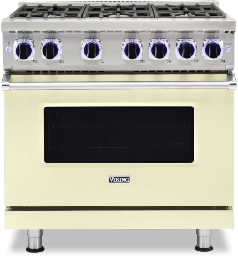 Viking VGR73626BVC 36 Inch Freestanding Gas Range with 6 Sealed Burners ...