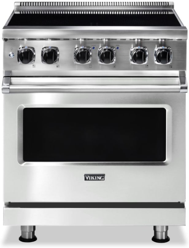 Viking VIR53024BFW 30 Inch Freestanding Induction Range with 4 Elements ...