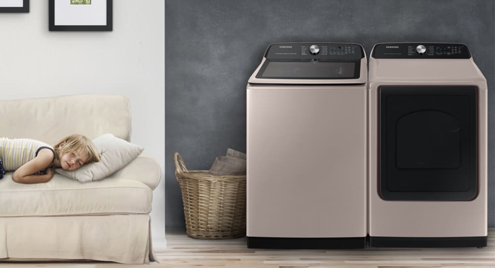 Samsung SAWADRGC550552 Side-by-Side Washer & Dryer Set with Top Load ...