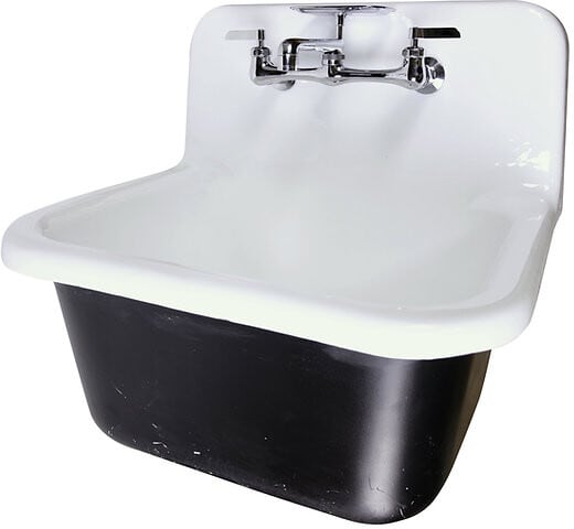 Nantucket Sinks CIF2H Double Handle Wallmount Sink Faucet with Soap ...