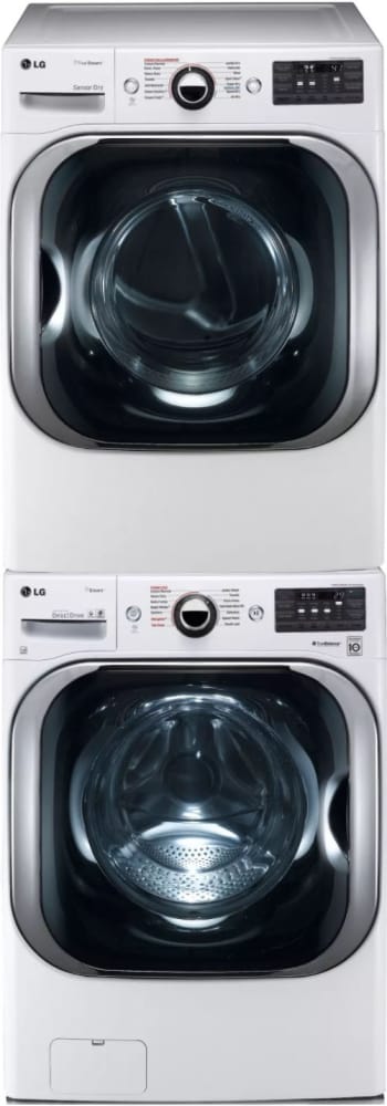 LG LGWADREW8107 Stacked Washer & Dryer Set with Front Load Washer and ...