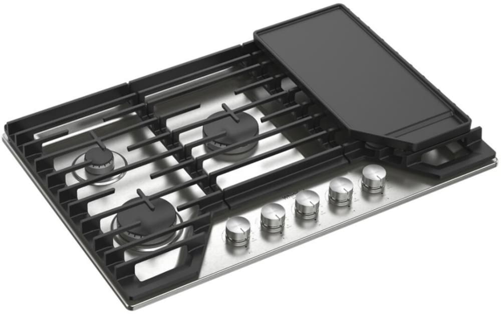 Whirlpool WCGK7530PS 30 Inch Gas Cooktop with 5 Sealed Burners ...