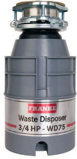 Franke WD75 3/4 HP Continuous Feed Waste Disposer with 2600 RPM Magnet ...