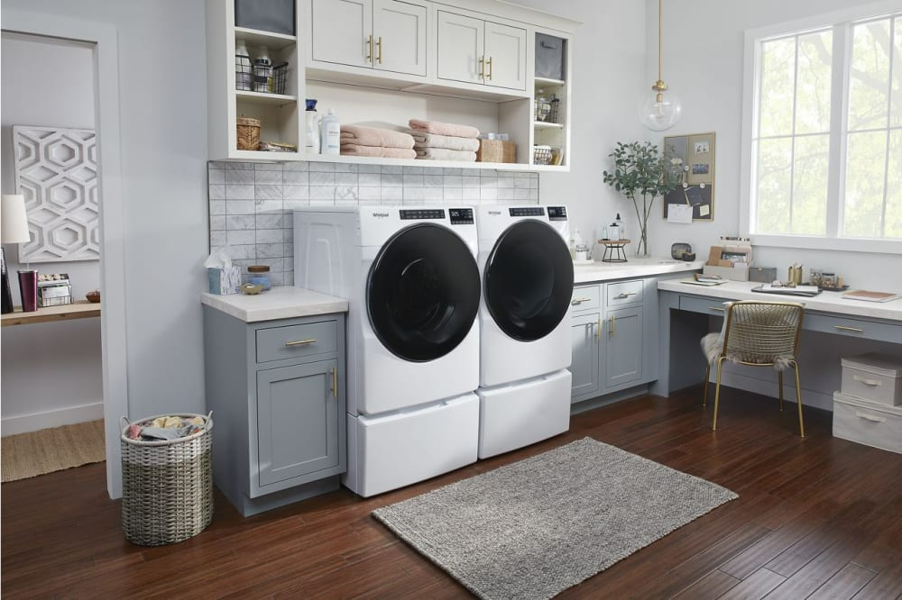 Whirlpool WED6605MW 27 Inch Electric Dryer with 7.4 cu. ft. Capacity ...