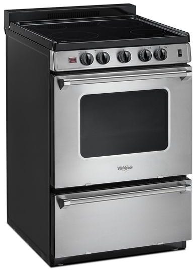 Whirlpool WFE500M4HS 24 Inch Freestanding Electric Range with 4 Radiant ...