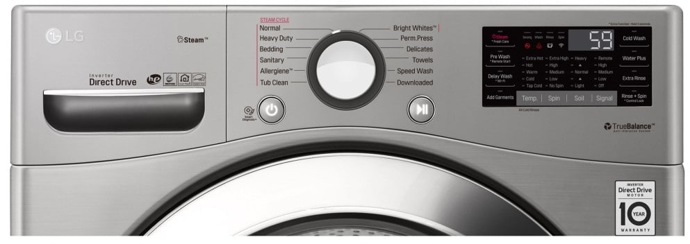 LG LGWADREV37001 Side-by-Side Washer & Dryer Set with Front Load Washer ...