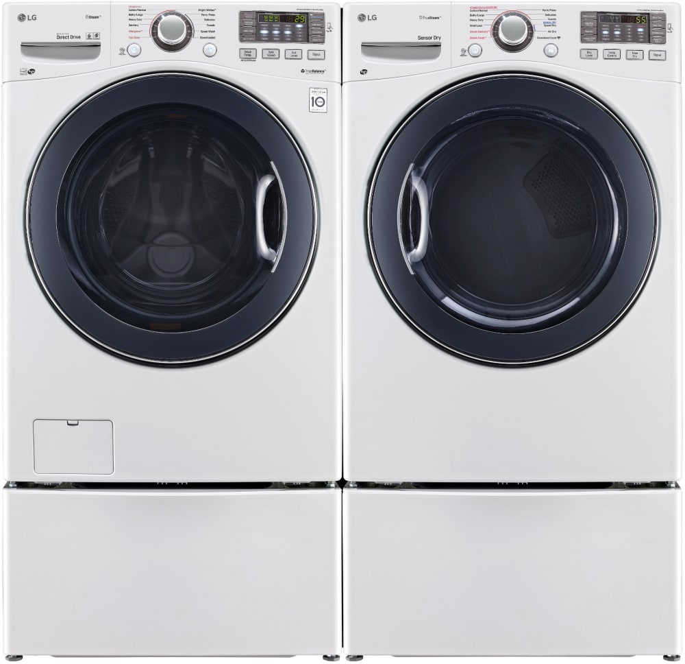LG LGWADRGW94 Side-by-Side on SideKick Pedestals Washer & Dryer Set ...