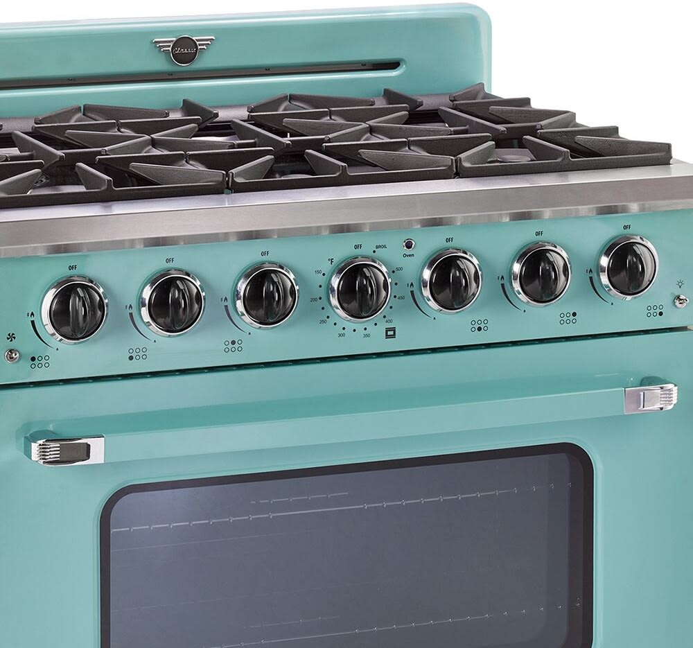 Unique Appliances UGP36CRT 36 Inch Freestanding Retro Gas Range with 6 ...
