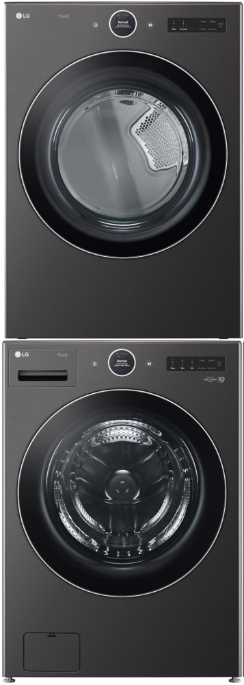 LG LGWADRGB6702 Stacked Washer & Dryer Set with Front Load Washer and ...
