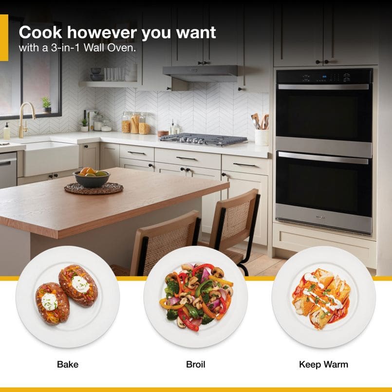 Whirlpool WOED3030LS 30 Inch Double Electric Wall Oven with 10.0 cu. ft ...