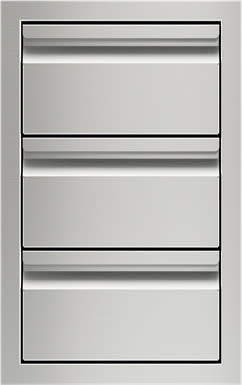 Wolf 827606 13 Inch Stainless Steel Triple Drawer Storage with Rust ...
