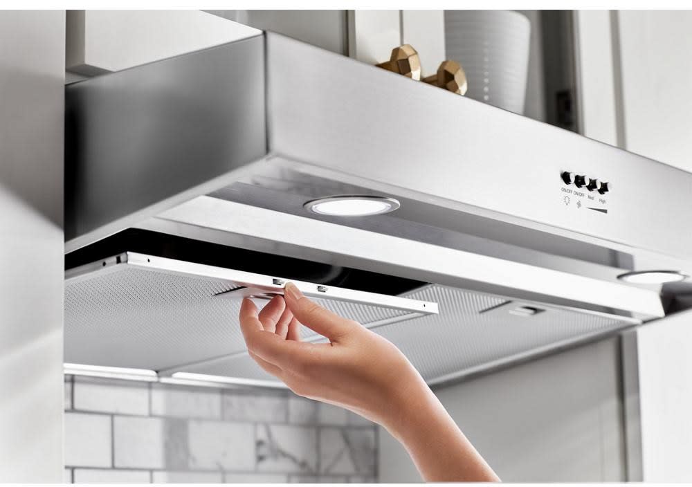 Whirlpool WVU37UC6FS 36 Inch Under Cabinet Range Hood with 3-Speed/250 ...