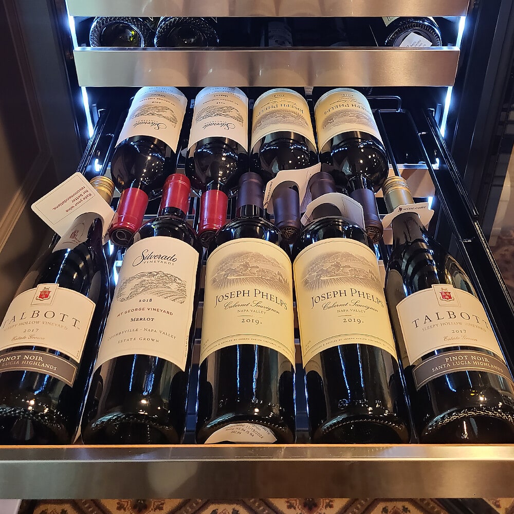 XO XOU2470WGB 24 Inch Tall Wine Column Refrigerator with 135 (750ml ...