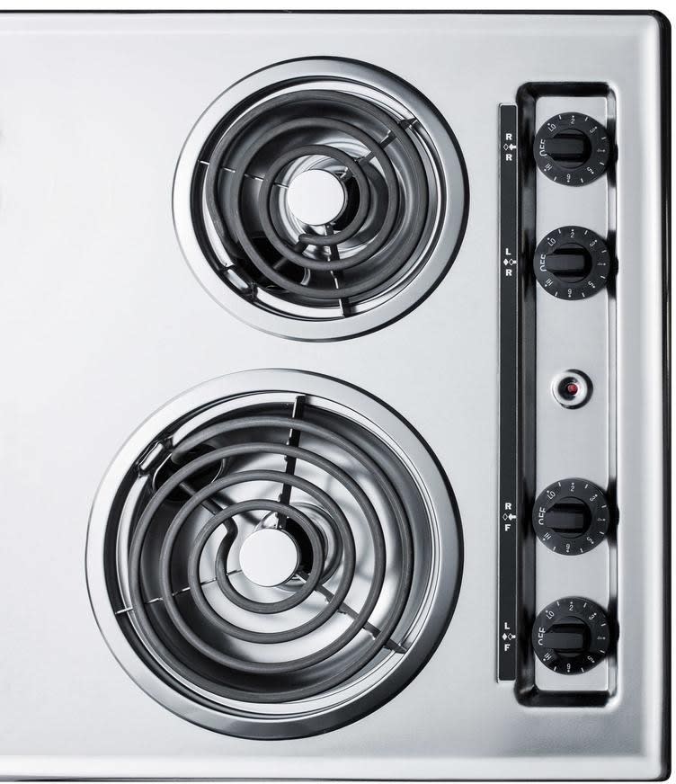 Summit ZEL05 30 Inch Electric Cooktop with 4 Coil Elements, Porcelain ...